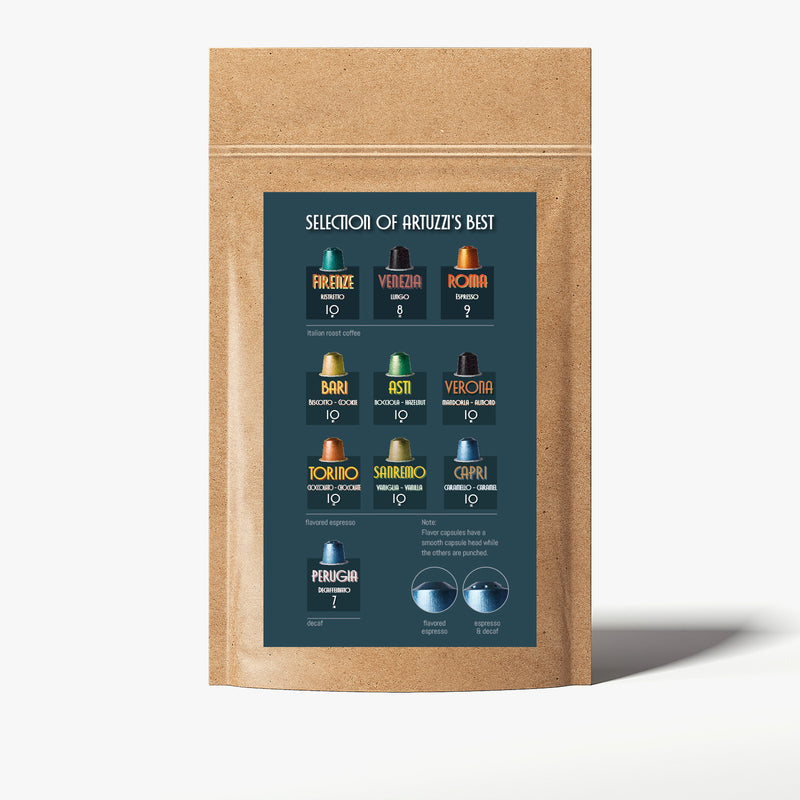Artuzzi Sampler Pack for Nespresso Original - 20 Pods - 10 Blends ...