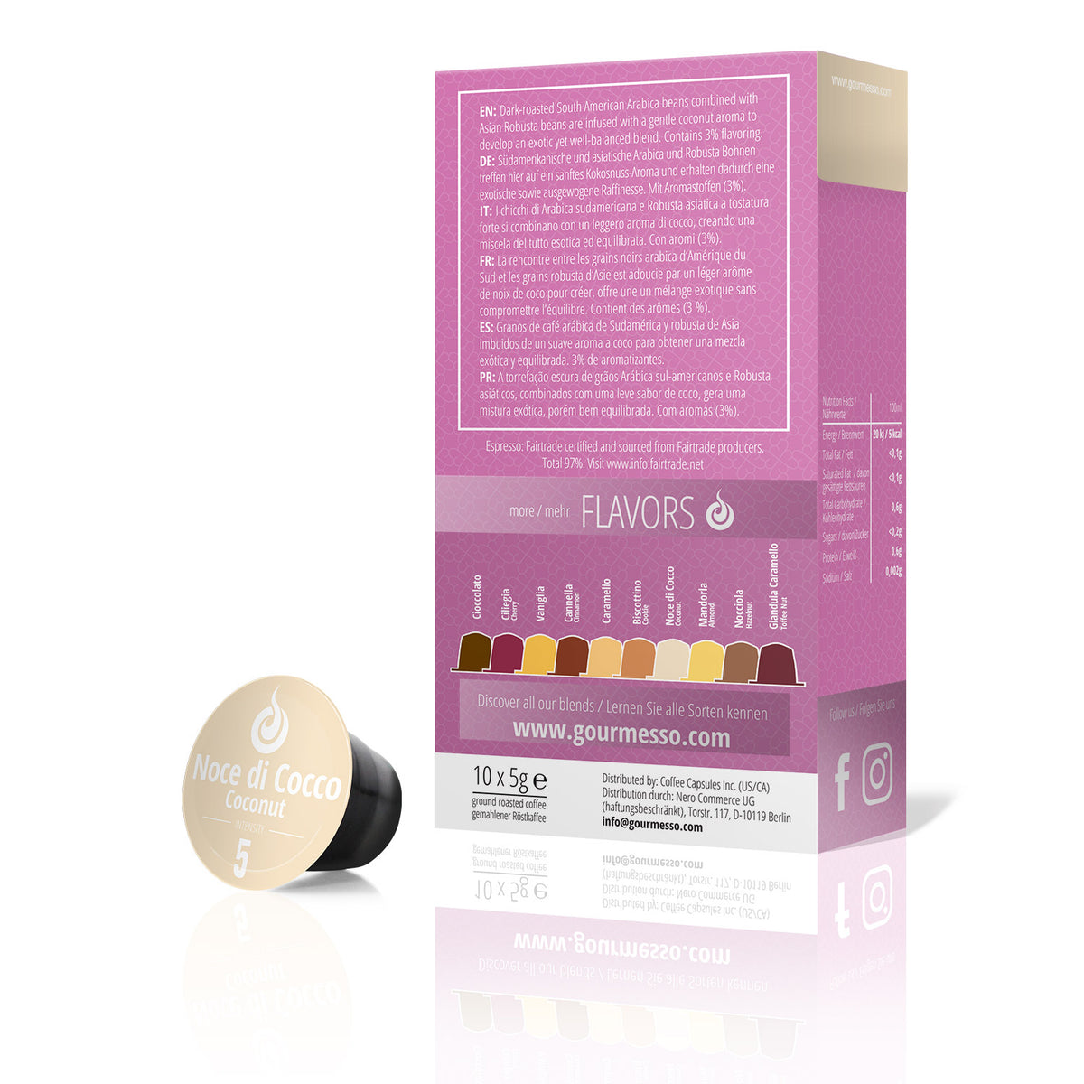 Coconut Coffee Capsules for Nespresso Original Line Machines ...