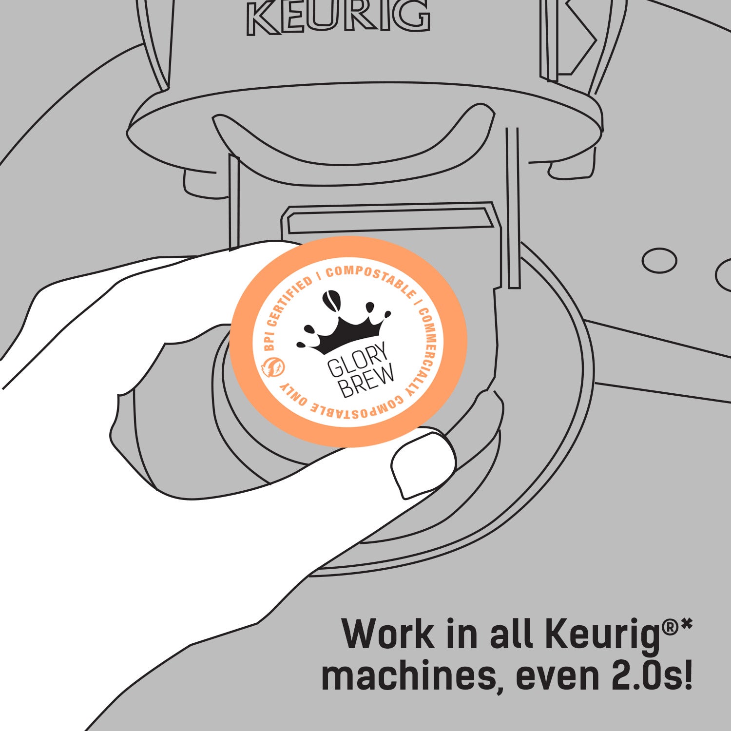 Glorybrew Compostable Pods for Keurig KCup Machines - The Noble - Extra ...