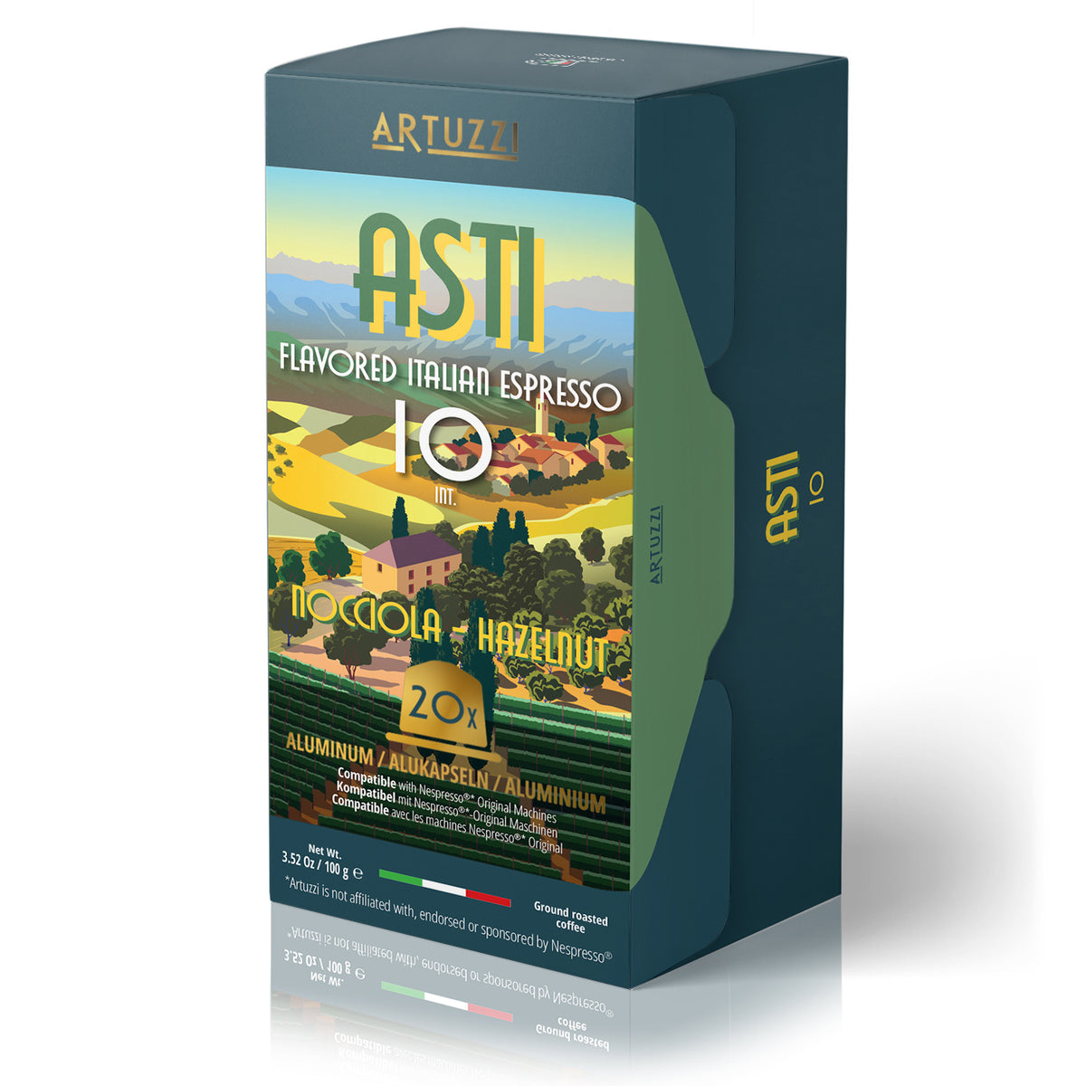 Artuzzi Asti Hazelnut 20 Aluminum Espresso Pods for Nespresso Original ...